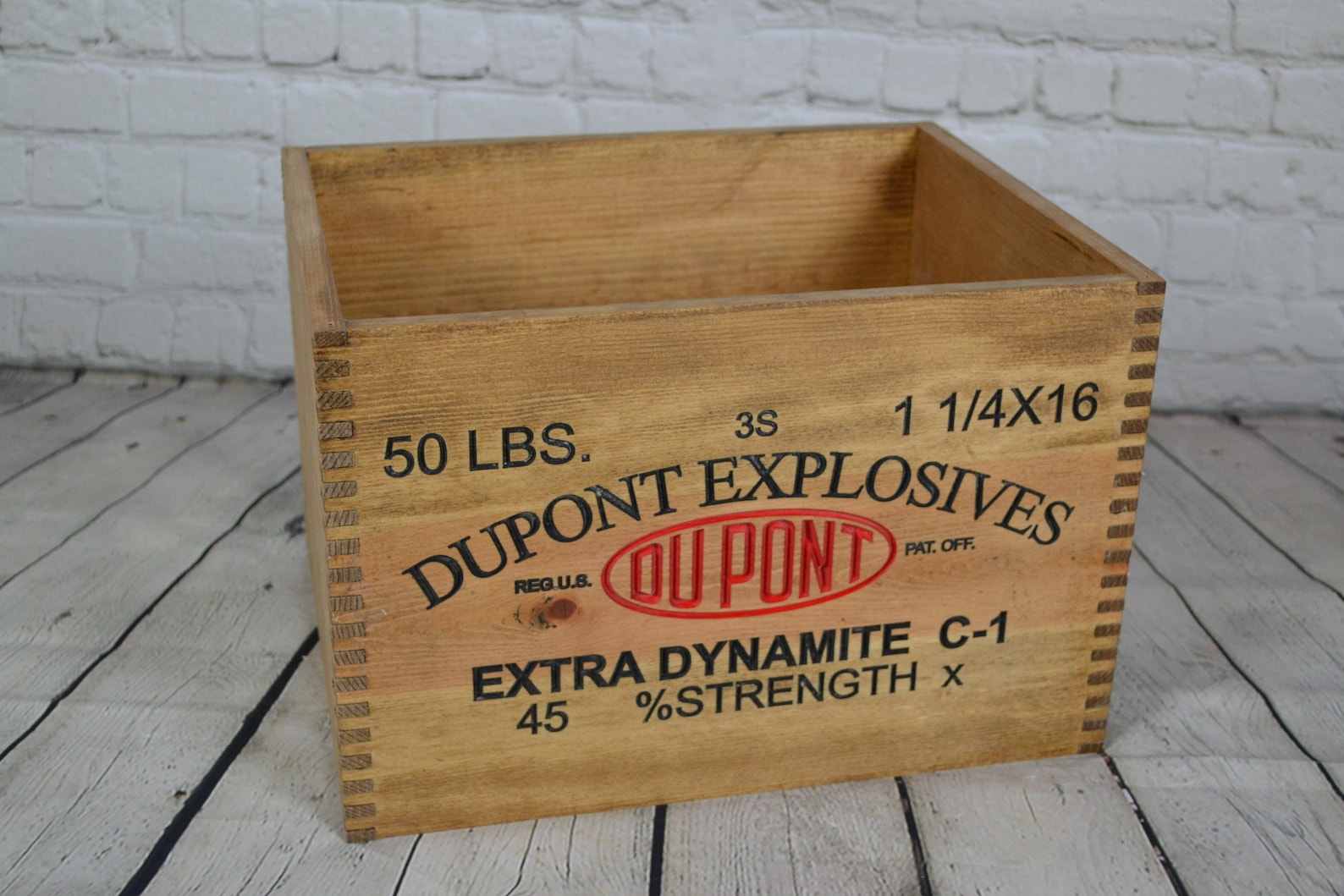 Vintage Dupont Dynamite Crate Replica - for Man-cave, Prop, Decor ...