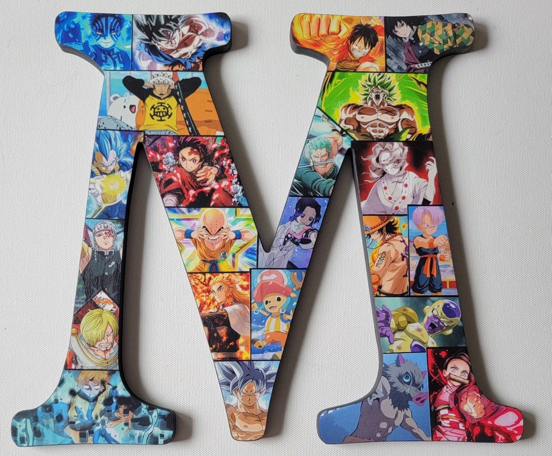 12 Inch Anime Wooden Letter Wall Decor: One Letter of Your Choice A-Z ...