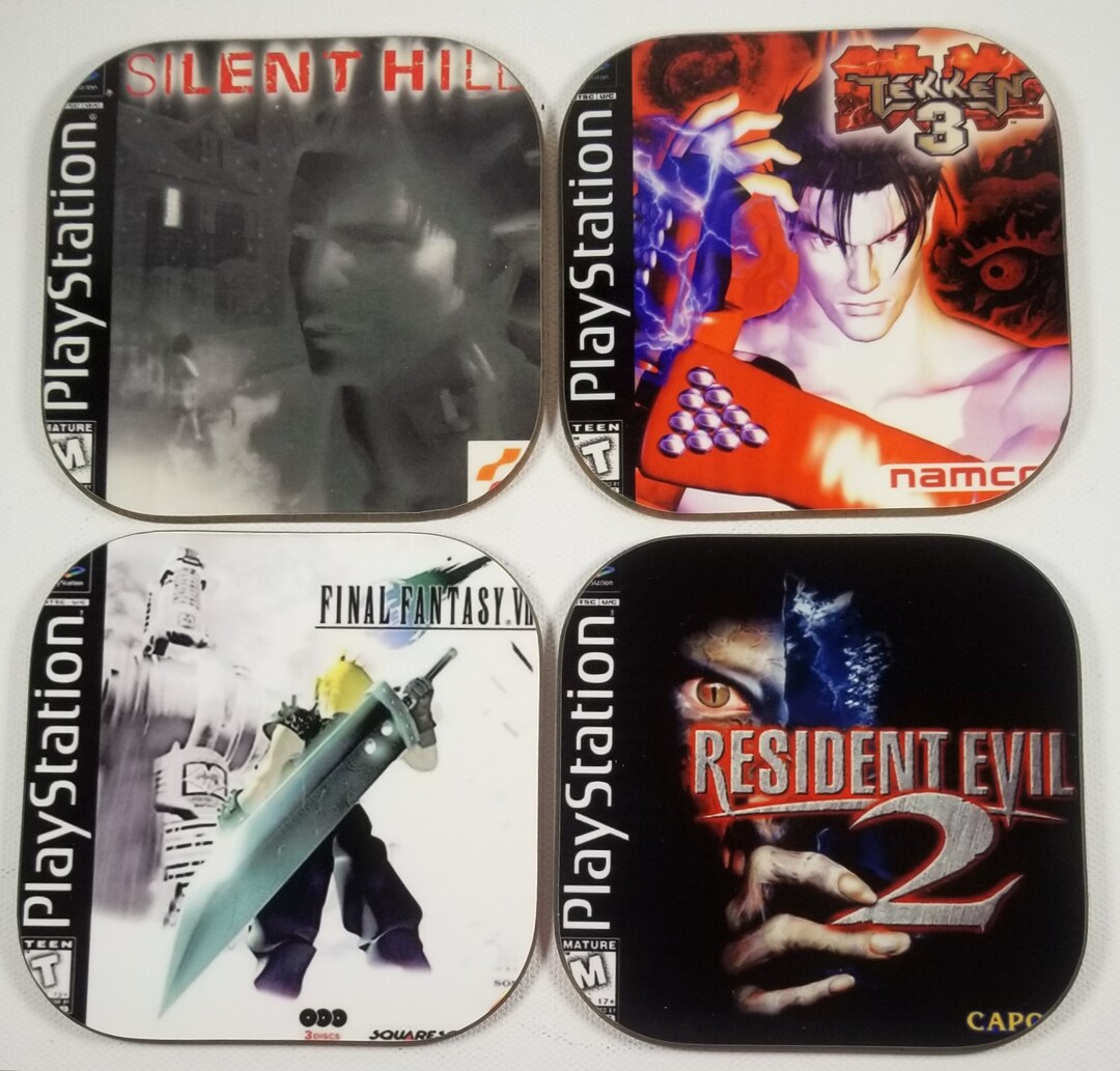 Gamer Coasters Coasters- Set of 4- Final Fantasy, Silent Hill, Tekken ...