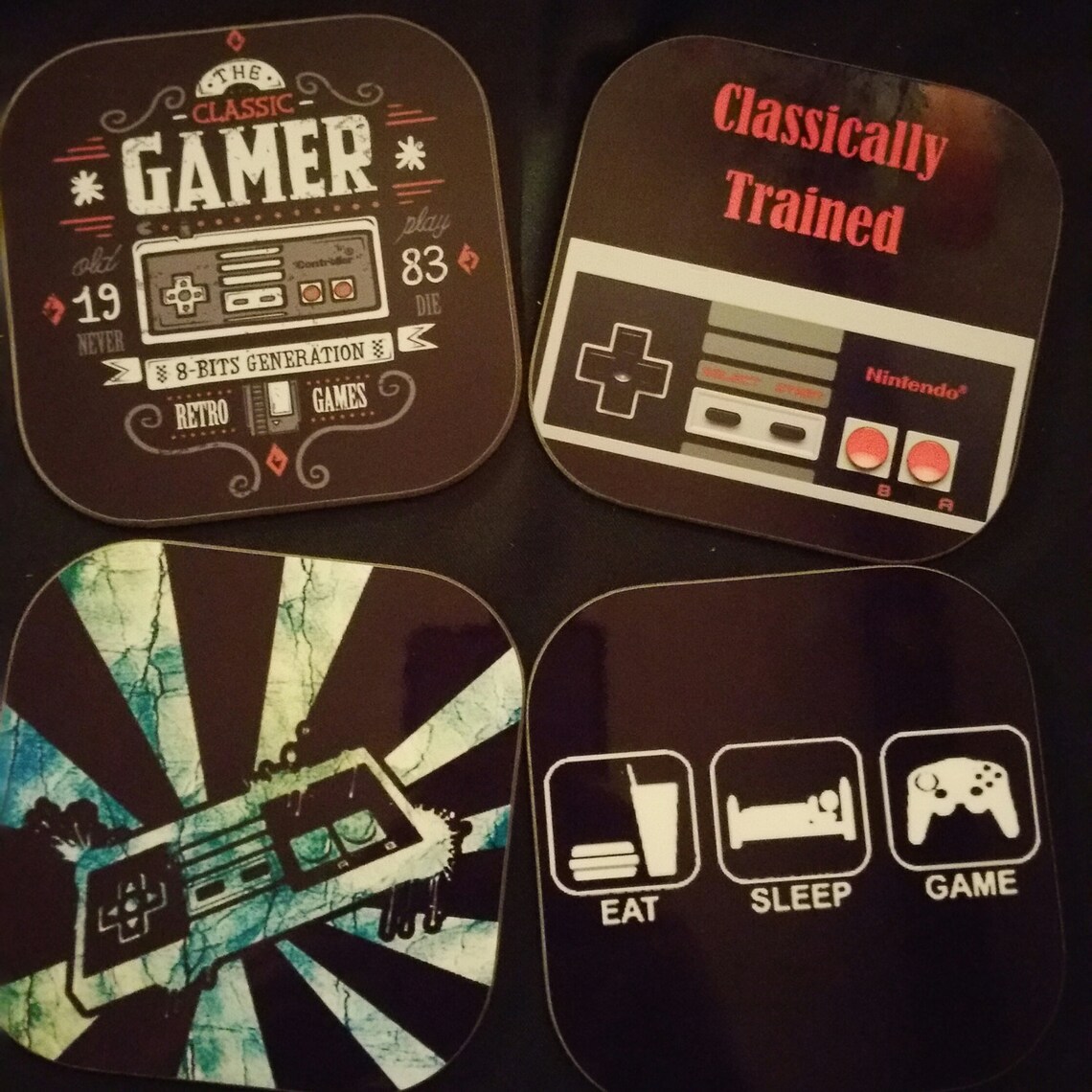 Gamer Coasters Set of 4 Xbox Nintendo Playstation | Etsy