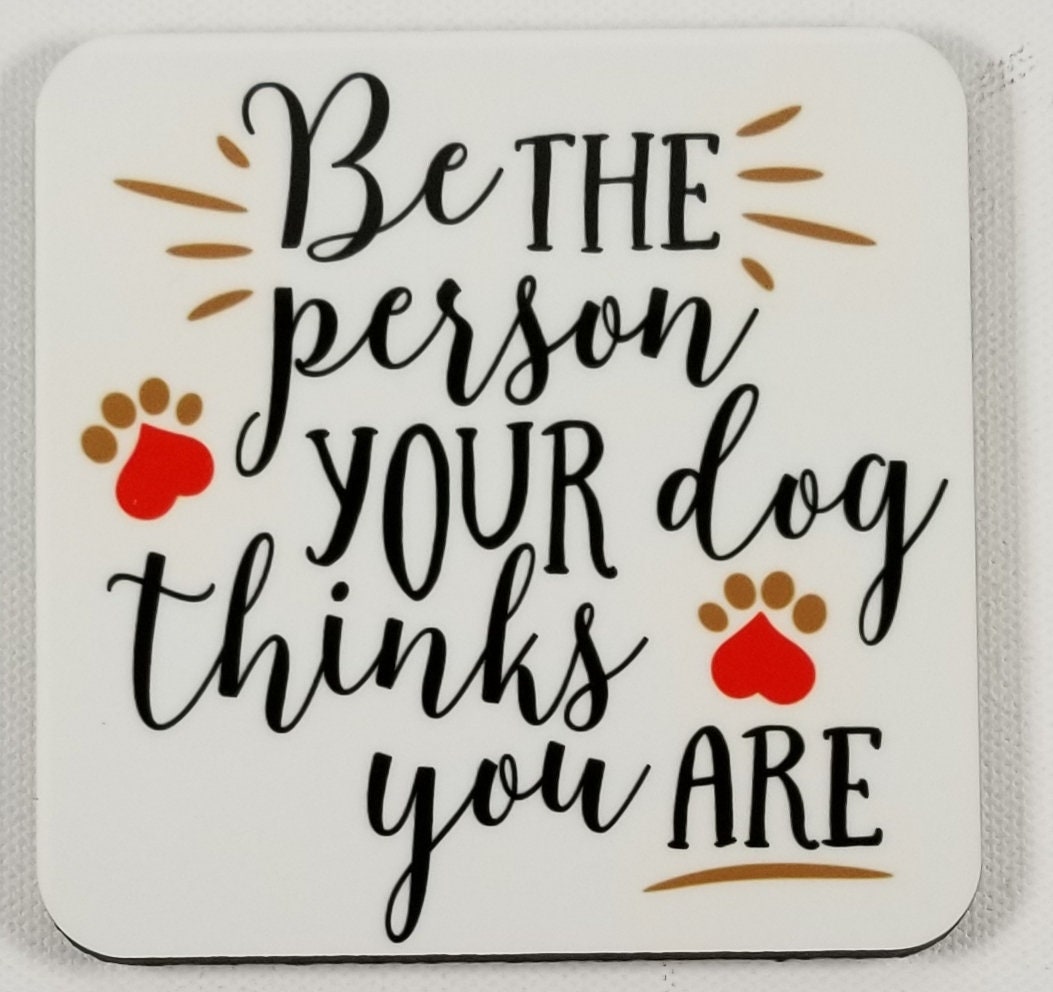 Dog Mom Dog Parent Coasters- Set of 4 Sandstone or Hardboard - Rescue ...