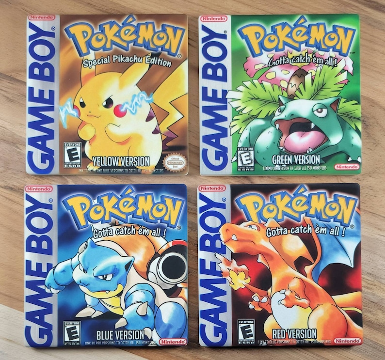 Poke Gamer Coasters Set of 4-special Orders Welcome - Etsy