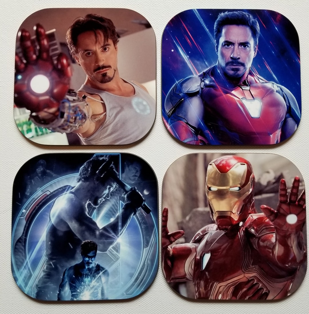 Superhero Coasters RDJ Coasters Set of 4 Sandstone or Hardboard, Civil ...