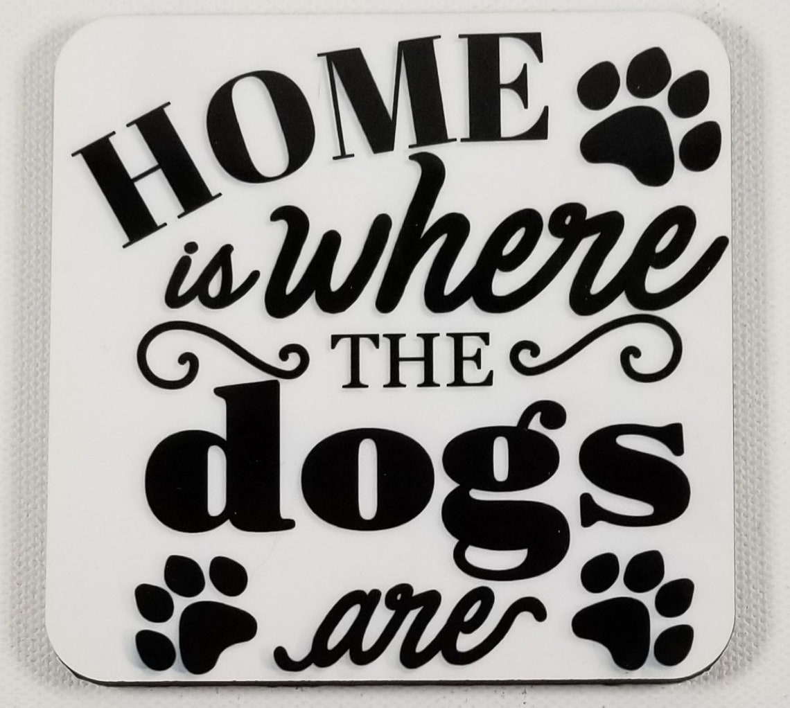 Dog Mom Dog Parent Coasters- Set of 4 Sandstone or Hardboard - Rescue ...