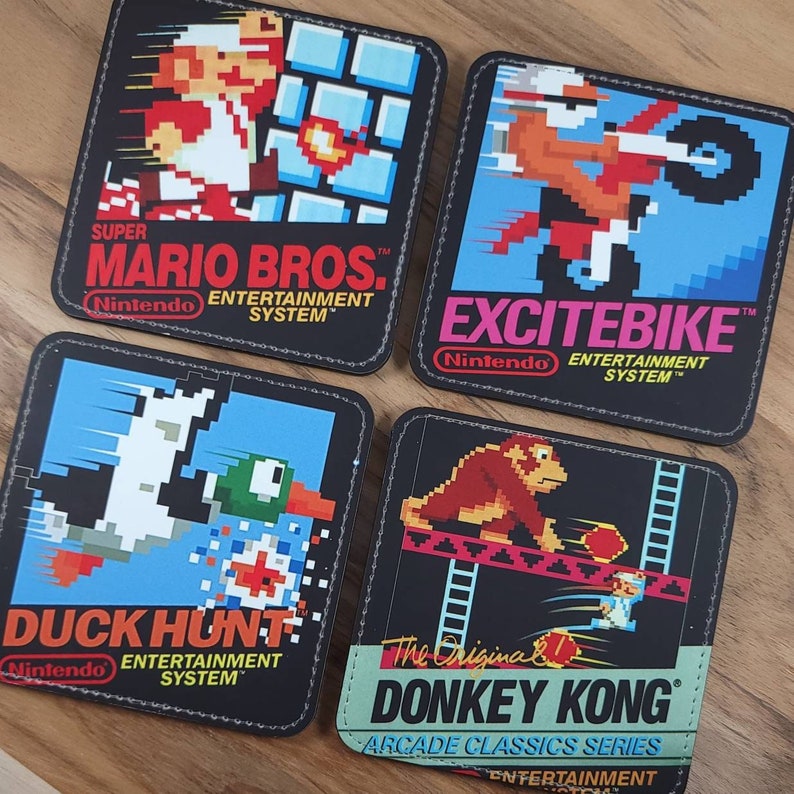 Classic Gamer Coasters Mario Kong Set of 4 special Orders - Etsy