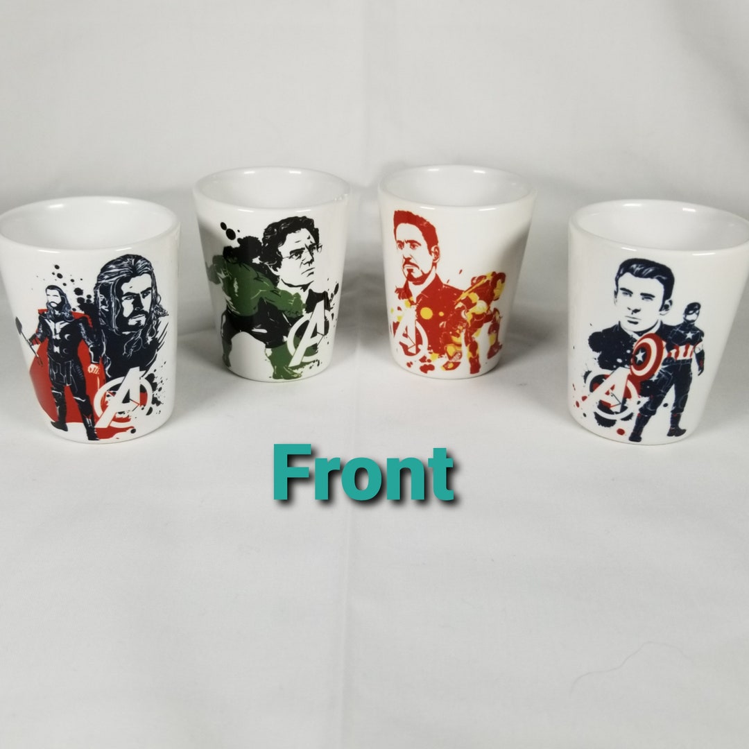 Superhero Ceramic Shot Glasses: Set of 4 or Choose 1 - Movie, Comic ...