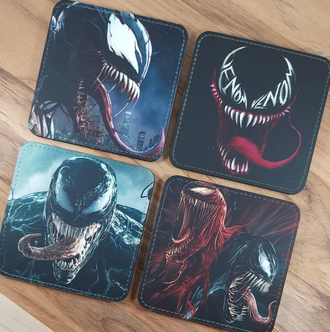 Venom Inspired Coasters: Set of 4 Sandstone or Polyleather Tom Hardy - Etsy