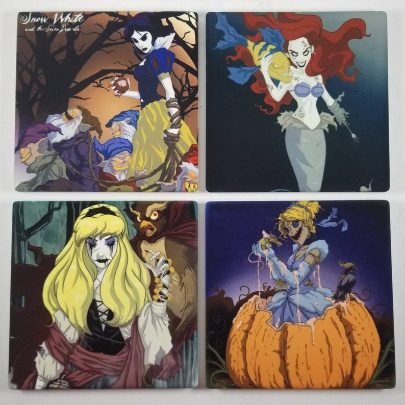 Dead Evil Princesses- Set of 4 - Special Orders Welcome- Sandstone or ...