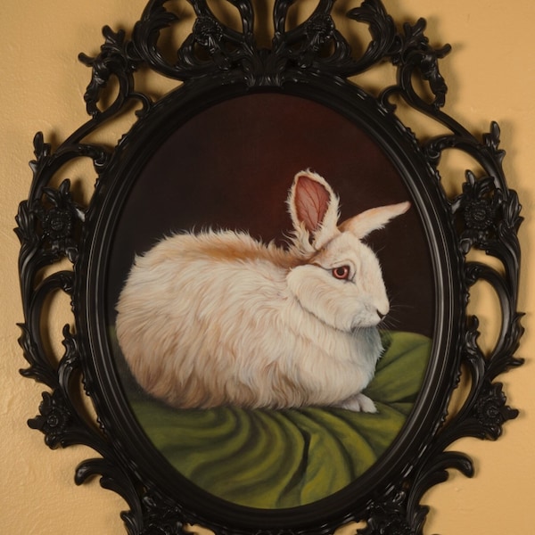 Rabbit Oil Painting - Etsy