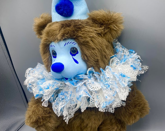Custom Blue Clown Teddy Bear - Etsy