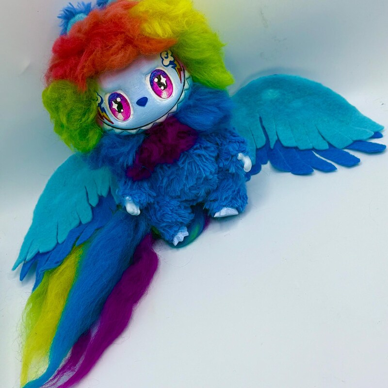 Labubu Dolls Rainbow Plushie - Etsy