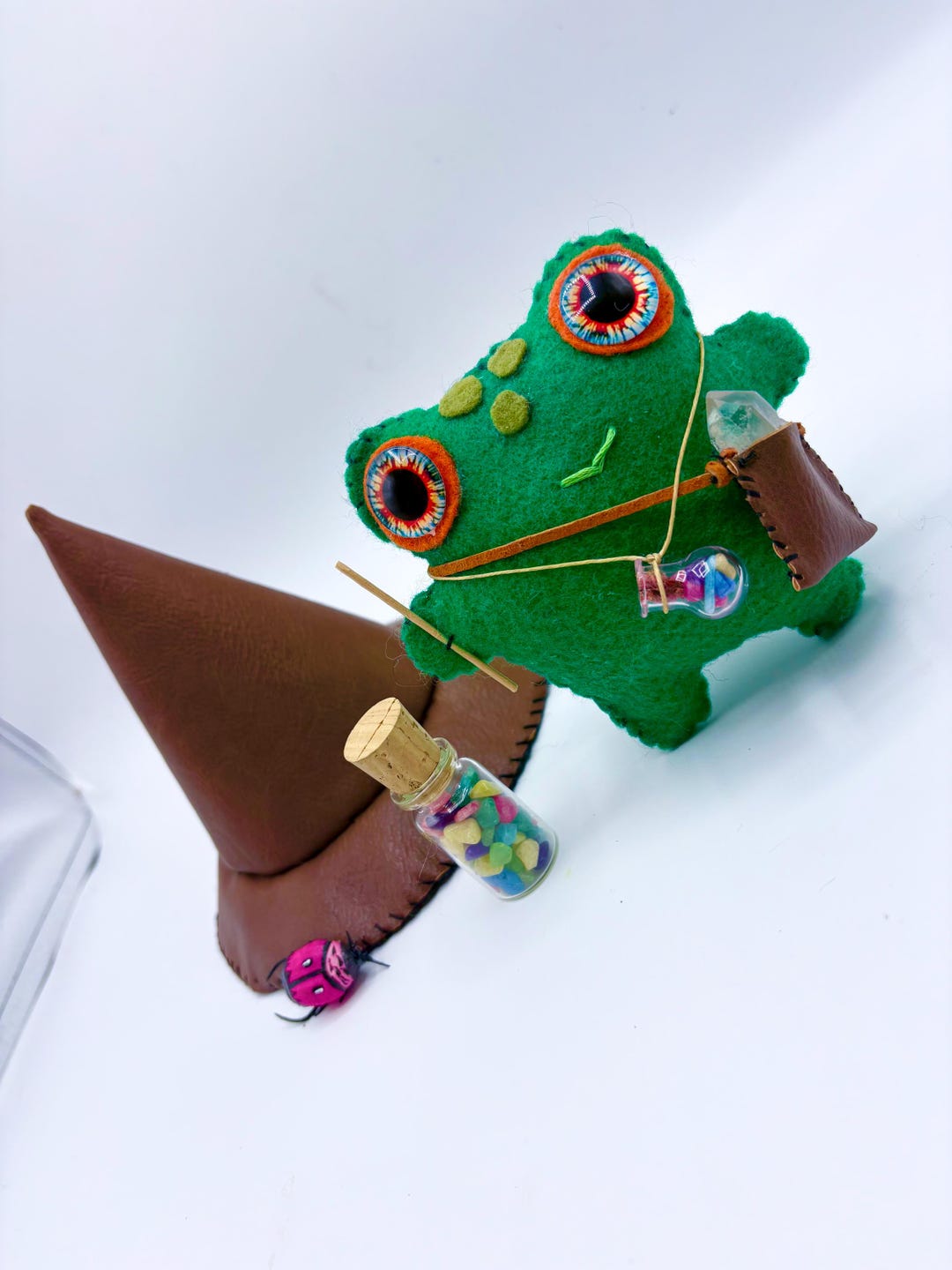 Handmade Plush Frog Wizard - Etsy