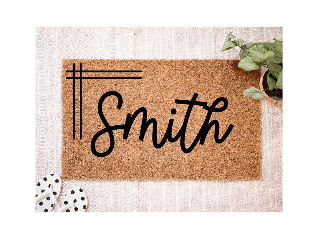 Custom Last Name Gift for New Couple, Custom Door Mats, Housewarming ...