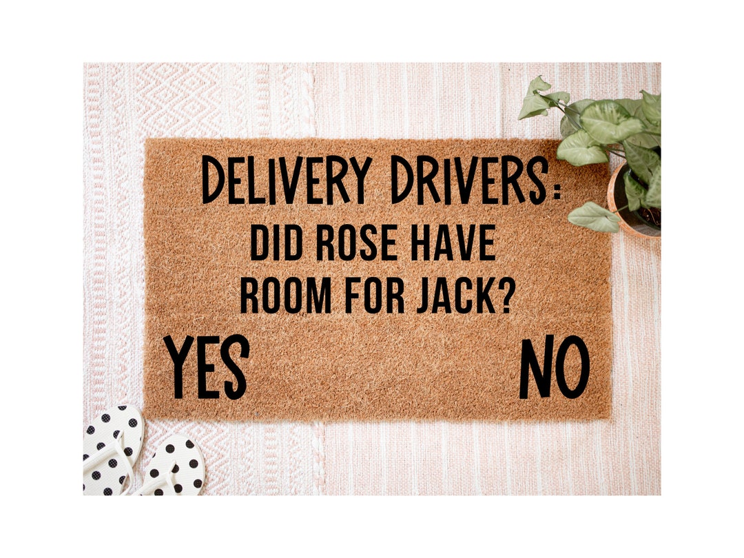 Jack and Rose Doormat, Cute Doormat,delivery Driver Doormat, Deliveries ...