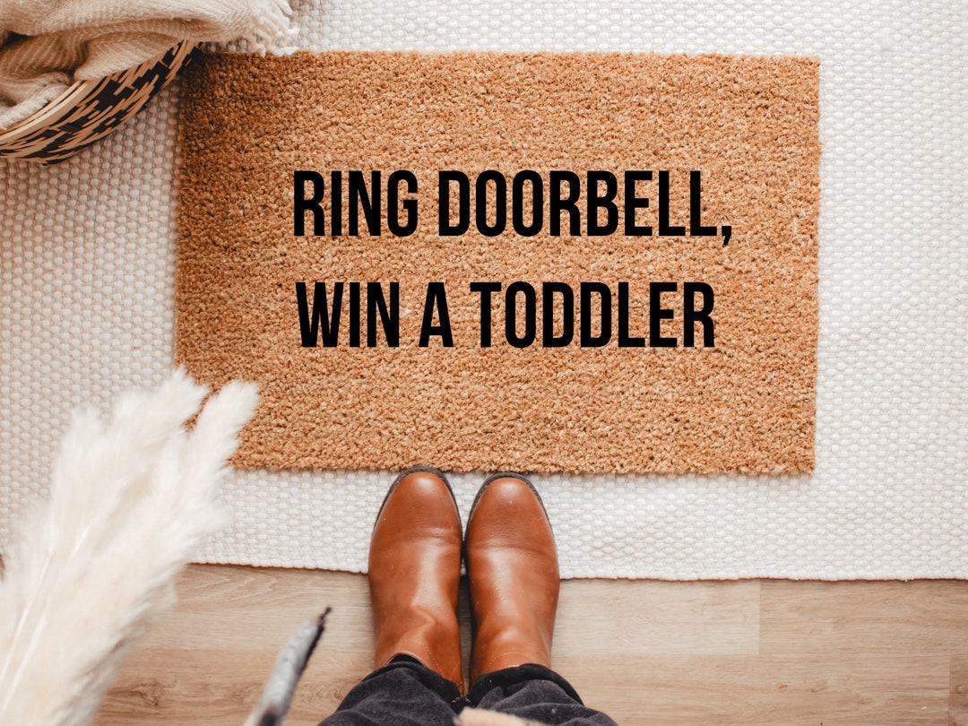 Ring Doorbell Win A Toddler Doormat: Funny Coir Welcome Mat - Etsy