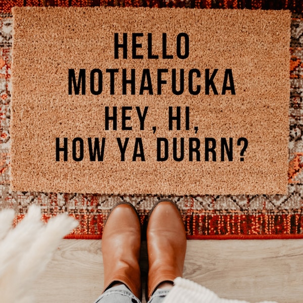 Hello Doormat - Etsy