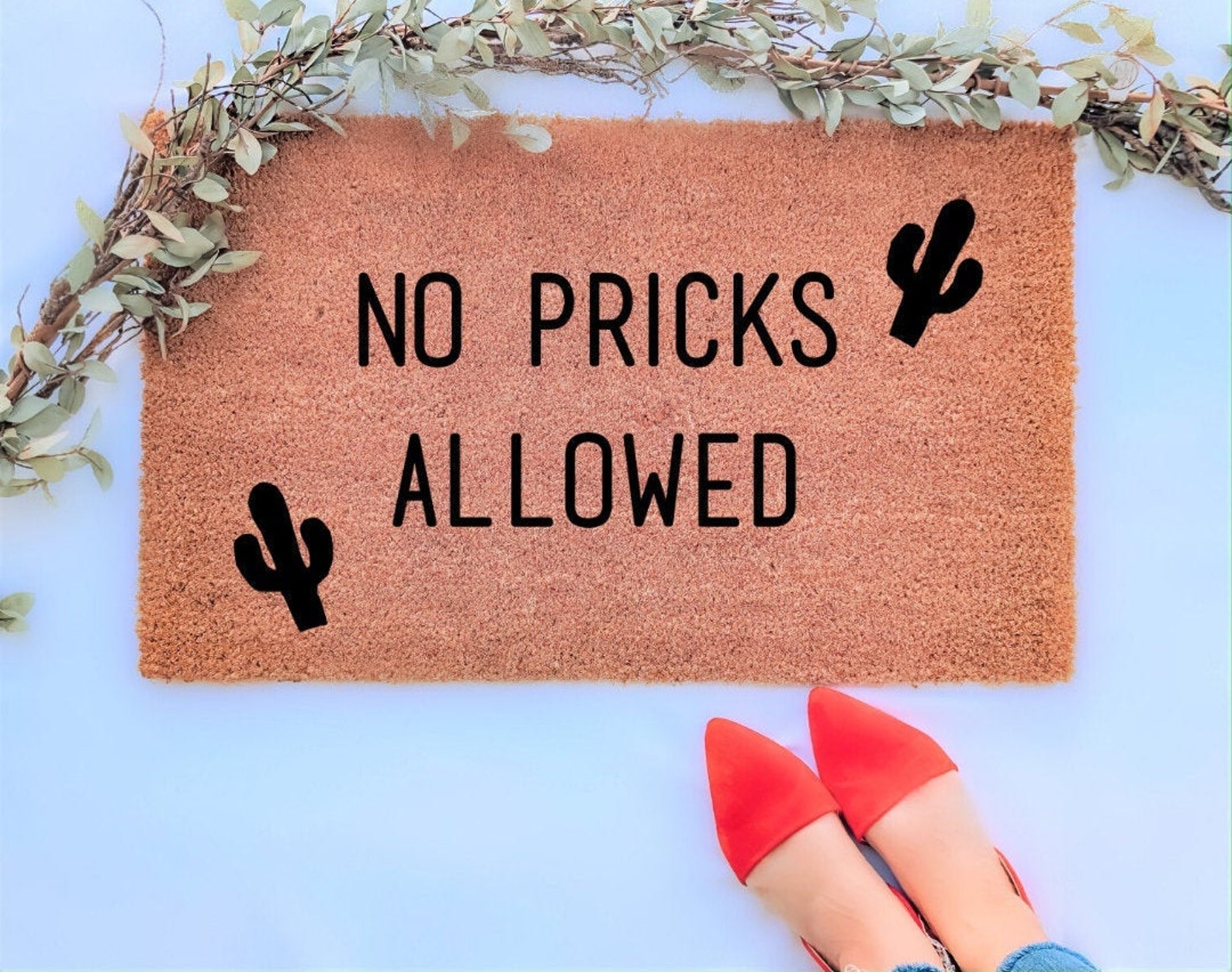 No Pricks Allowed Doormat Funny Doormat Housewarming Gift | Etsy