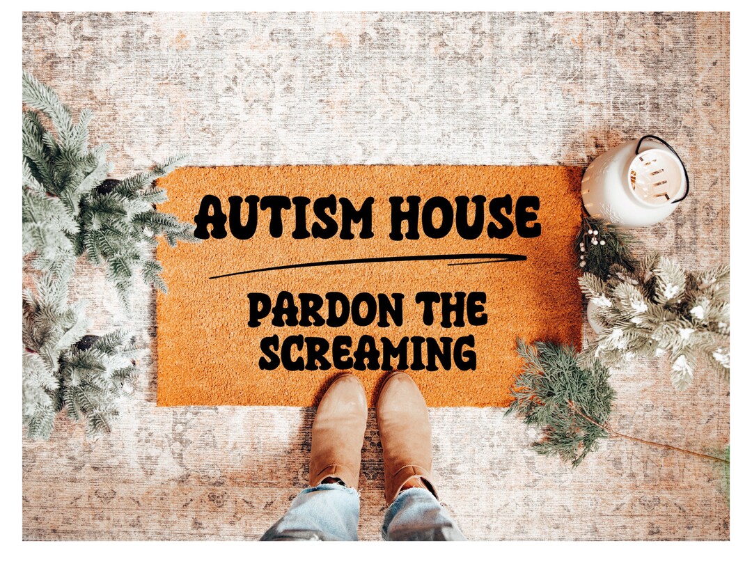 Autism House Doormat, Autism Awareness Doormat, Funny Autism Door Mat ...