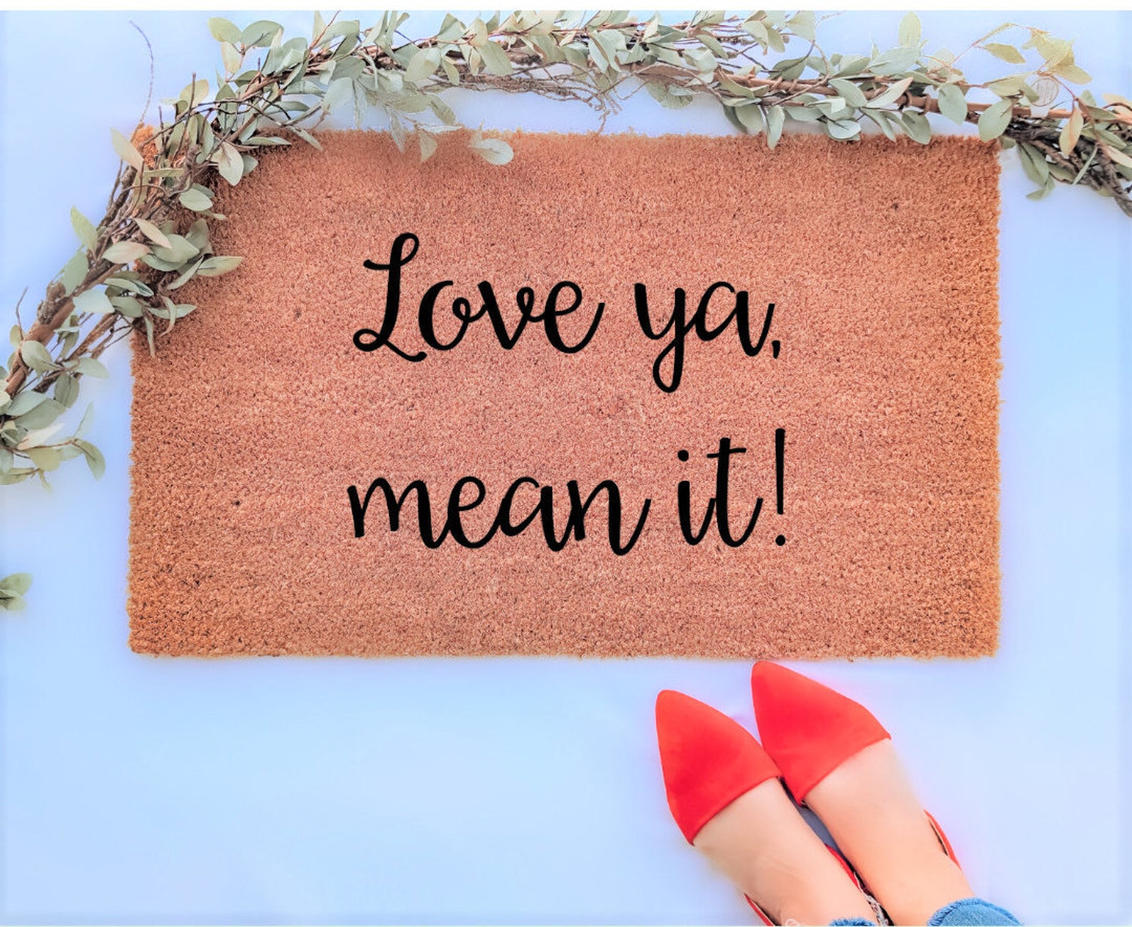 Love ya Mean It Doormat Doormats Valentines Day Decor | Etsy