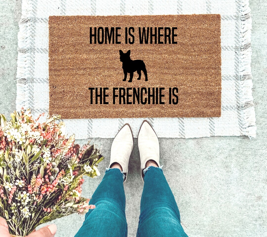 French Bulldog - Frenchie Bull Dog - Welcome Mat - Coir Door Mat ...