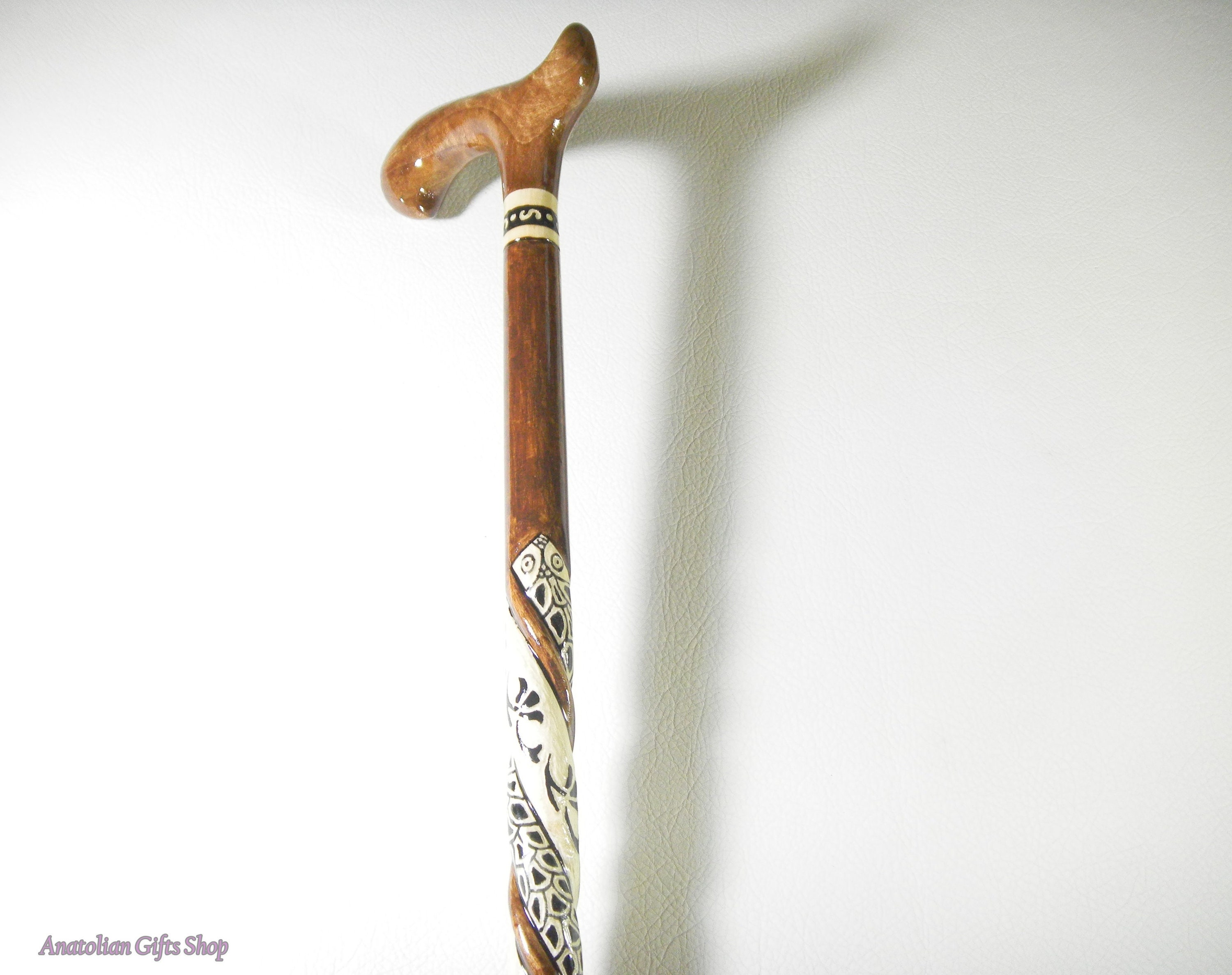 Turkish Handmade Walking Stick Canes, Devrek Canes,wood,hiking Sticks ...