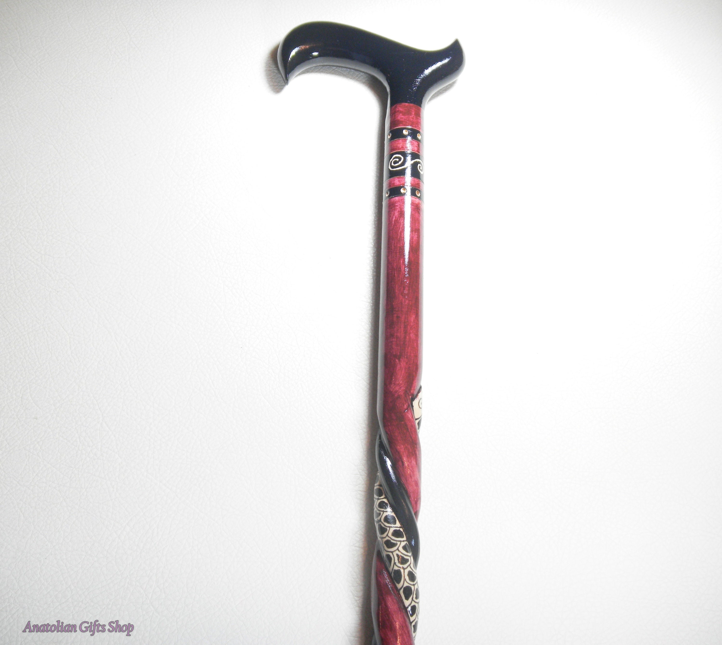 Turkish Handmade Walking Stick Canes, Devrek Canes,wood,hiking Sticks ...