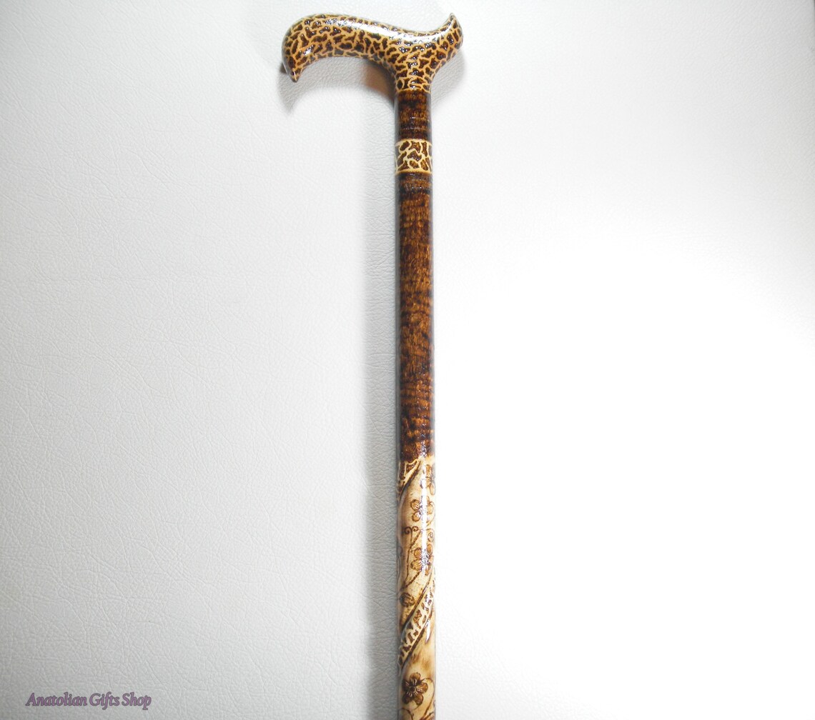 Turkish Handmade Walking Stick Canes, Devrek Canes,wood,hiking Sticks ...
