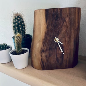 Wood Desk Clock, Walnut Desk Clock, Mantel Clock, Table Top Clock - Etsy