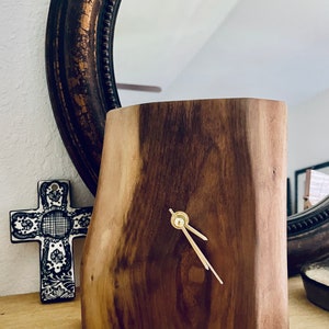 Wood Desk Clock, Walnut Desk Clock, Mantel Clock, Table Top Clock - Etsy