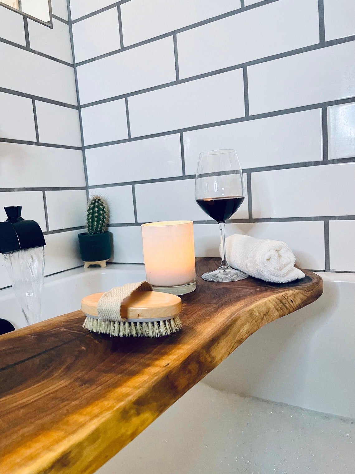 Live Edge Bath Caddy Bathtub Tray Bath Caddy Wooden Bath - Etsy
