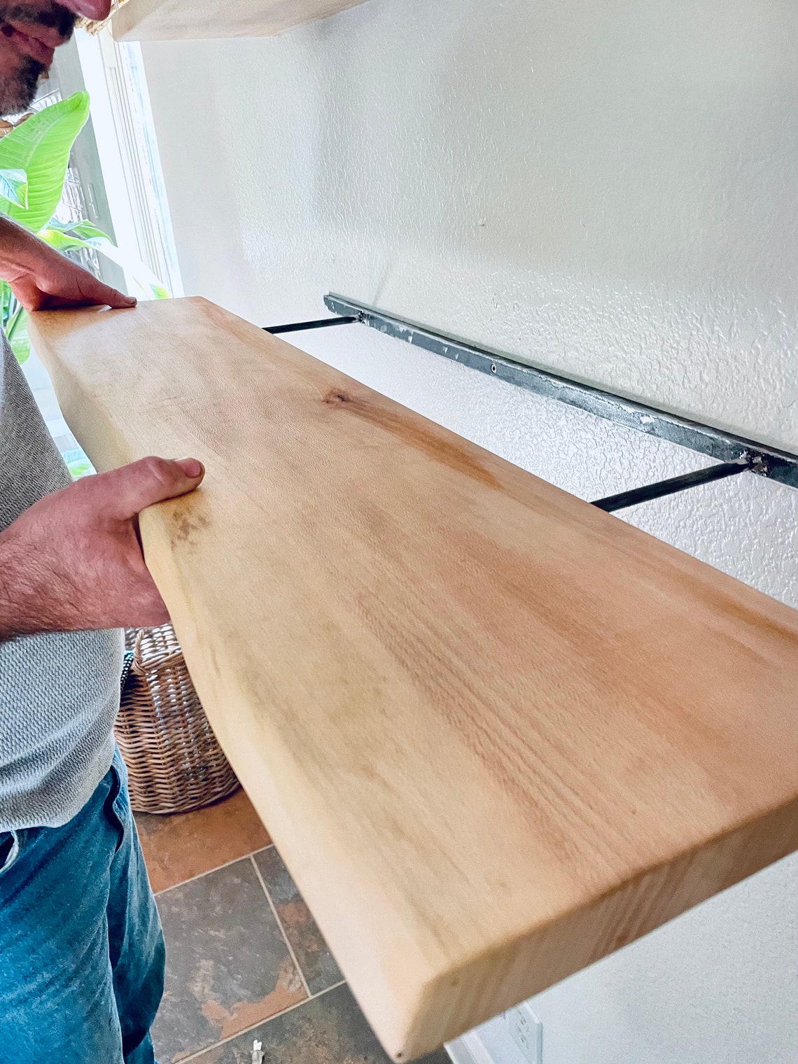 Live Edge Floating Shelves Solid Wood Floating Shelves - Etsy