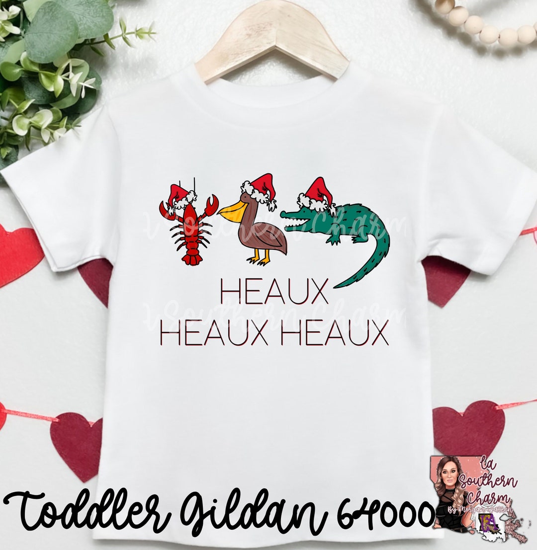 TODDLER Cajun Christmas Crawfish Pelican Alligator Louisiana Gildan ...