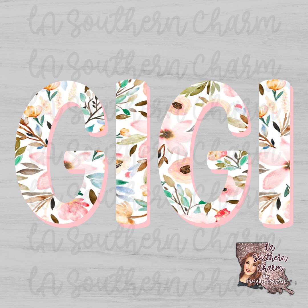 Gigi Floral Digital File for Sublimation Screen Print Digital Art ...