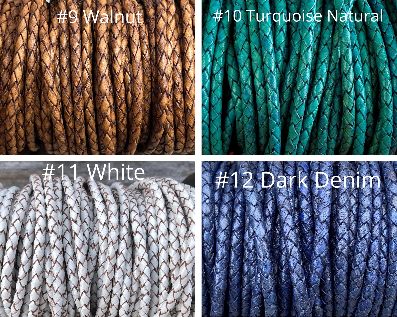 3mm Braided Leather Cord 3mm Round Braided Leather 30 - Etsy