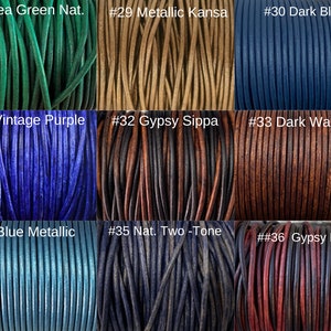 2mm Leather Cord Lead Free Round Natural Regular Metallic - Etsy