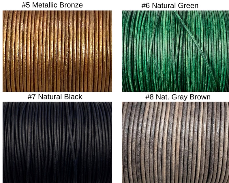 1mm Round Leather Cord 28 Colors Premium European 1mm - Etsy