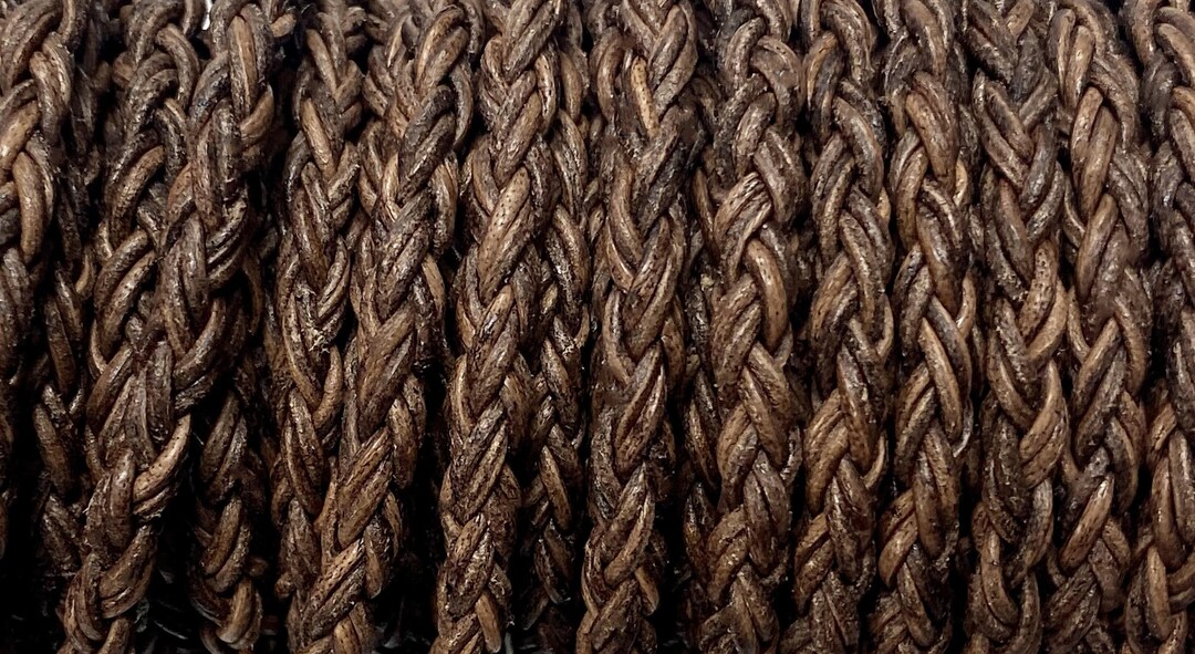 4mm 8 Ply Round Braided Bolo Leather Cord - 4mm Wide - by - 8 Strand ...