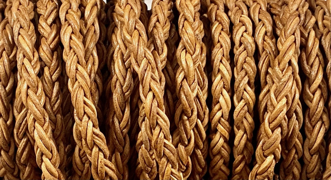 4mm 8 Ply Round Braided Bolo Leather Cord - 4mm Wide - by - 8 Strand ...