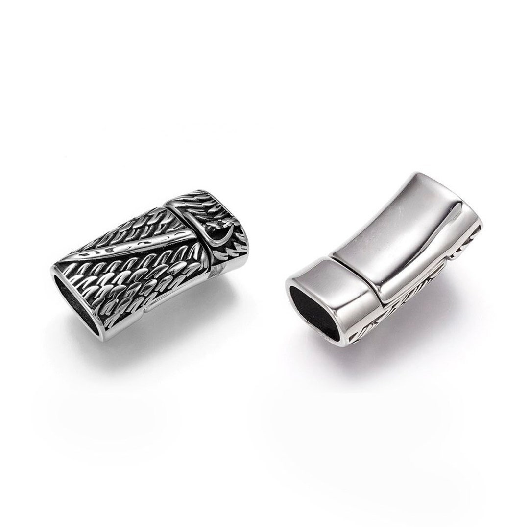Flat Clasp, Blackened Stainless Steel 12.5x 6.5mm Hole Size Clasp MC ...