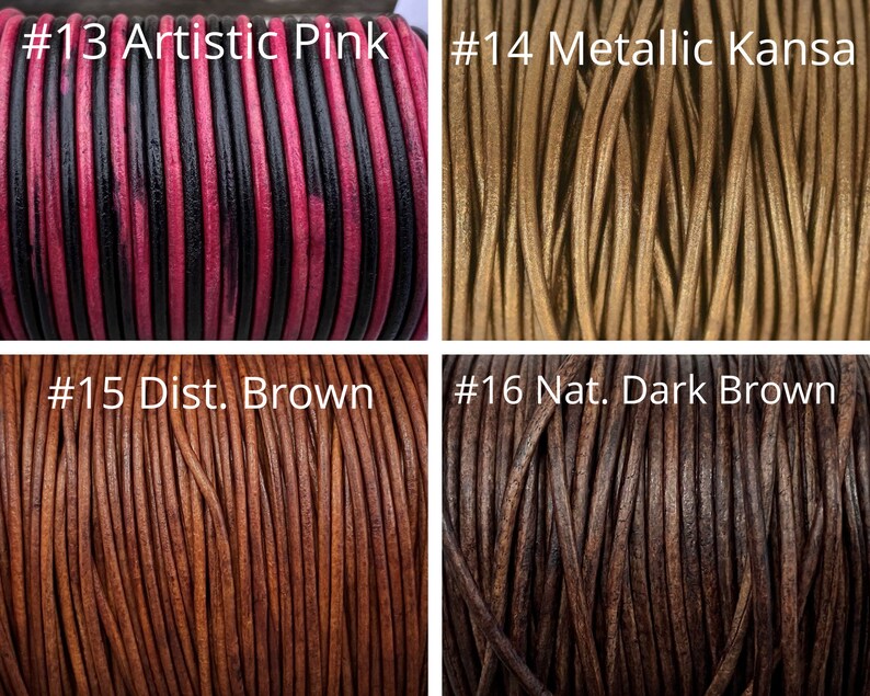 1mm Round Leather Cord 28 Colors Premium European 1mm - Etsy