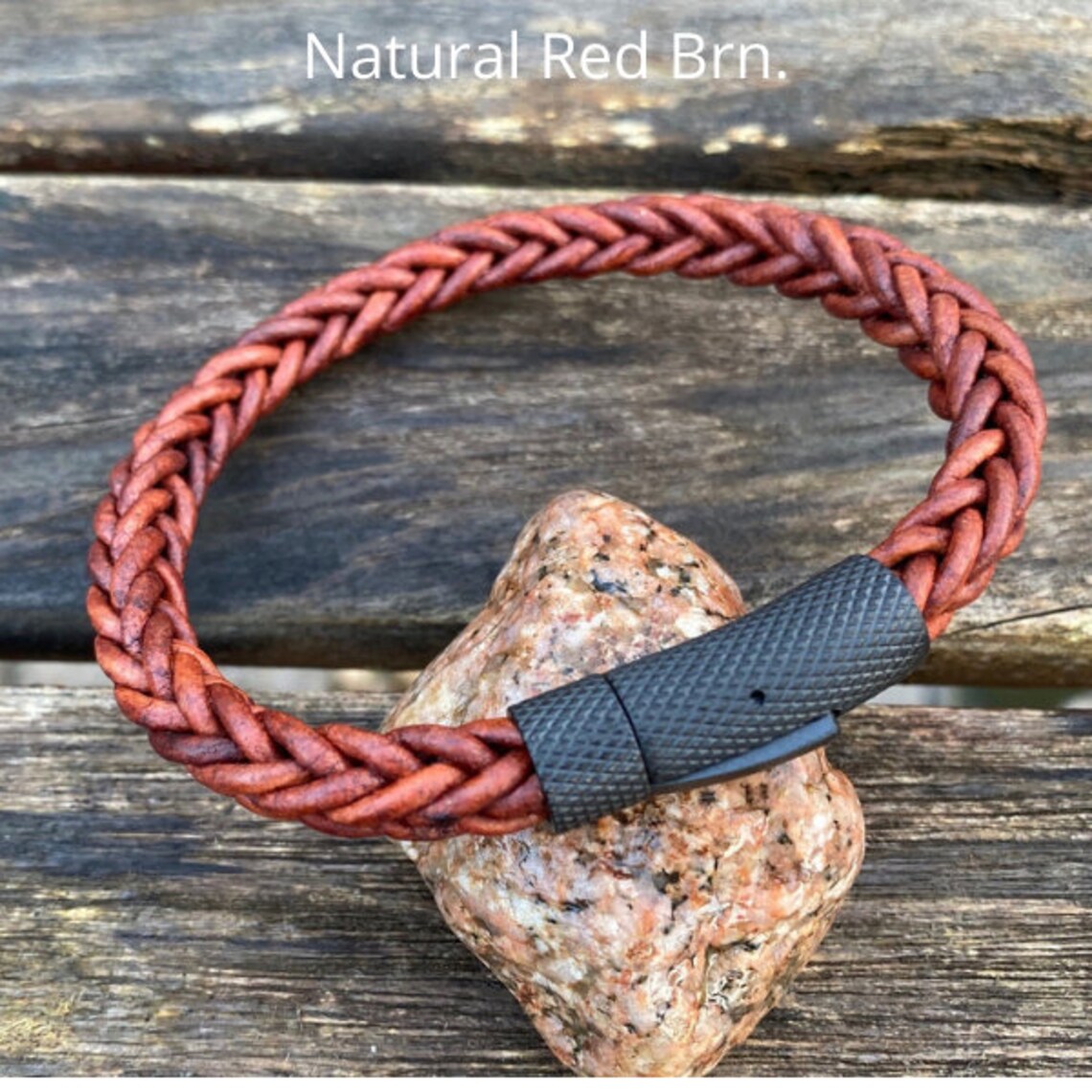 Mens Leather Bracelet, 8mm Premium Square Braided 8 Ply European ...