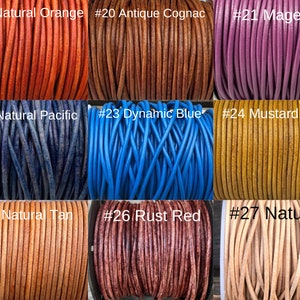 2mm Leather Cord Lead Free Round Natural Regular Metallic - Etsy