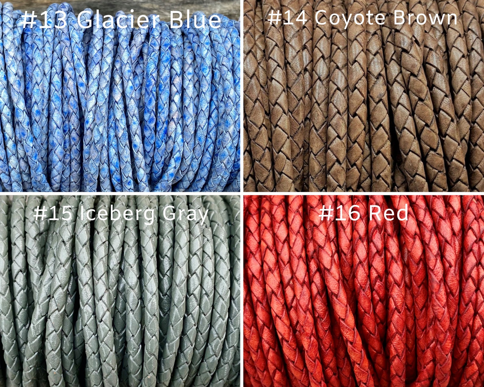 3mm Braided Leather Cord 3mm Round Braided Leather 30 - Etsy