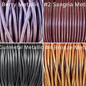 3mm Leather Cord / Round Leather/ 36 Colors/ Leather by the Yard ...