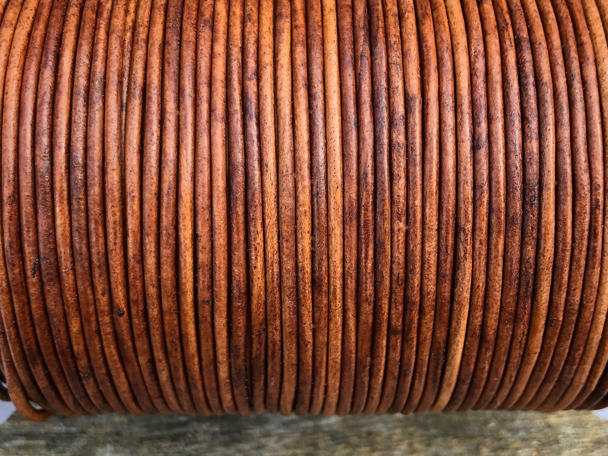 2mm Leather Cord - Gypsy Brown - Premium 2mm Round Leather Cord LCR2 ...