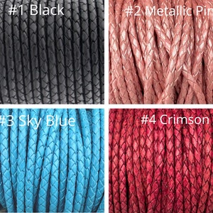 3mm Braided Leather Cord 3mm Round Braided Leather 30 - Etsy