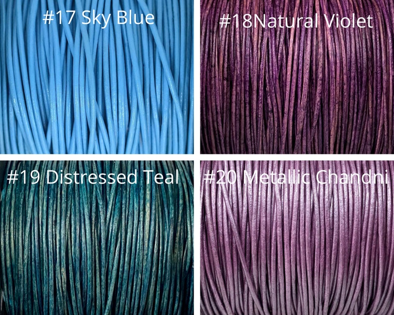 1mm Round Leather Cord 28 Colors Premium European 1mm - Etsy