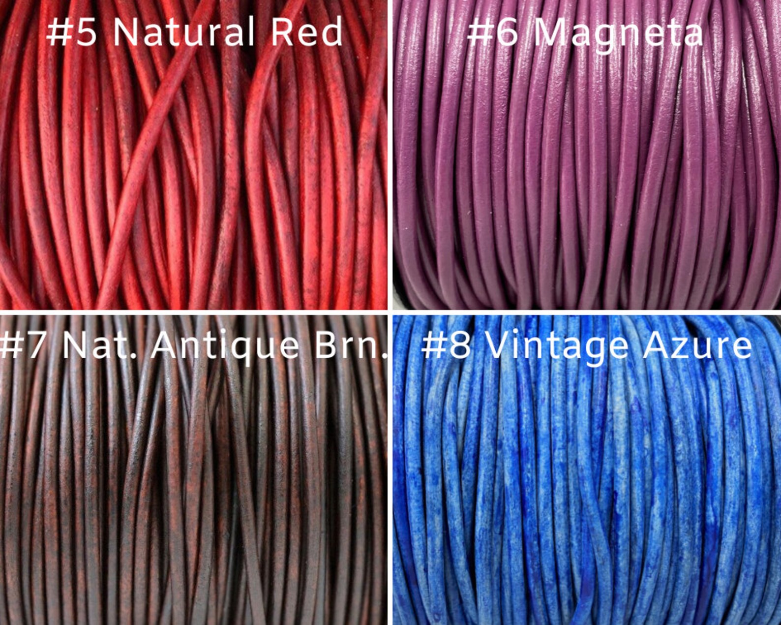 3mm Leather Cord / Round Leather/ 36 Colors/ Leather by the - Etsy