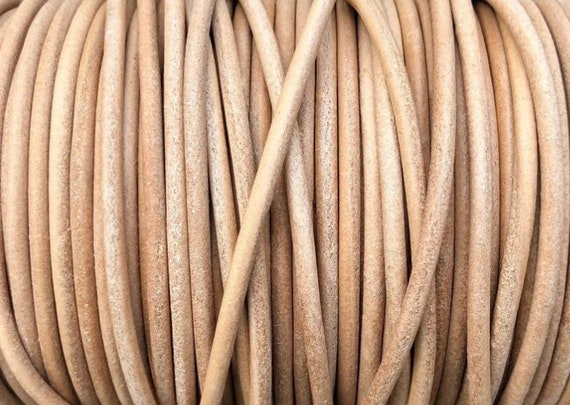 3mm Round Leather Cord 3mm Natural Premium Leather Cord | Etsy