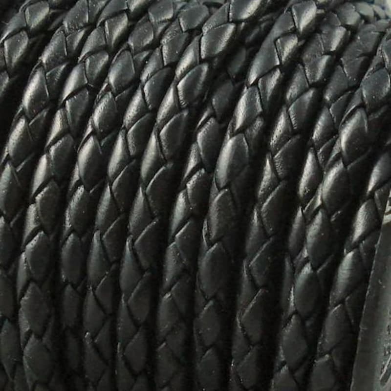 Leather Braided Bolo 4mm - Etsy